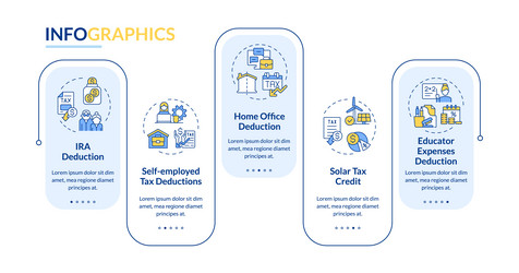 Apply for tax credits rectangle infographic Vector Image
