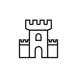 Castle icon fort symbol tower Royalty Free Vector Image
