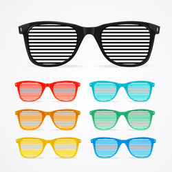 Retro sunglasses set Royalty Free Vector Image