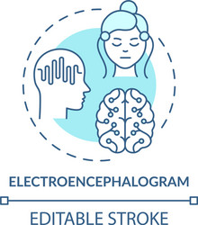Eeg biofeedback concept icon Royalty Free Vector Image
