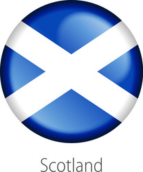 Scotland round flag symbol sign scottish scott uk Vector Image