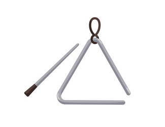 Triangle musical instrument drawn by hand black Vector Image