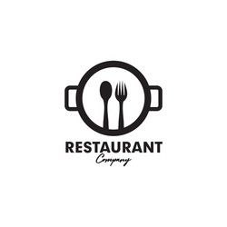 Black apron restaurant logo design Royalty Free Vector Image