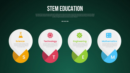 Stem education infographic concept for slide Vector Image