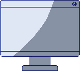 White background with blue silhouette lcd Vector Image