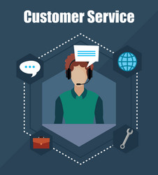 Customer service call center Royalty Free Vector Image