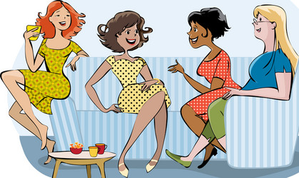 Women talking Royalty Free Vector Image - VectorStock