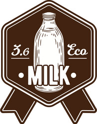 Milk shop logo Royalty Free Vector Image - VectorStock