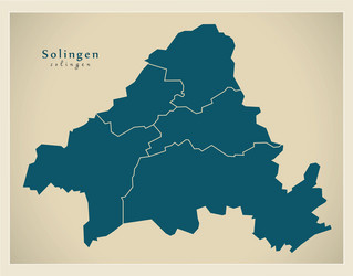 Modern city map - solingen germany Royalty Free Vector Image