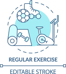 Regular exercises concept icon Royalty Free Vector Image