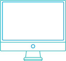 Color line computer technology with screen Vector Image