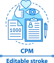 Cpm concept icon Royalty Free Vector Image - VectorStock