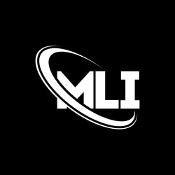 Mli circle letter logo design Royalty Free Vector Image