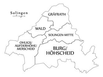 Modern city map - solingen germany Royalty Free Vector Image