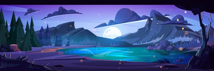 Cartoon Lake Background