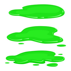 Set puddle liquid cartoon style Royalty Free Vector Image