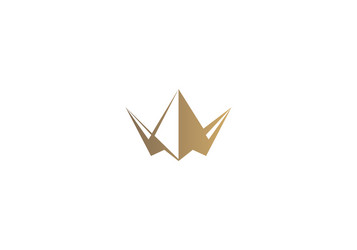 Abstract crown logo icon design chain Royalty Free Vector