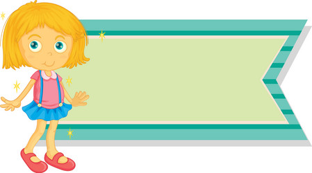 Children with banner little boys and girls hold Vector Image