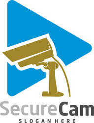Cctv camera logo design template concept Vector Image