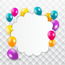 Color balloon background flying colorful balloons Vector Image