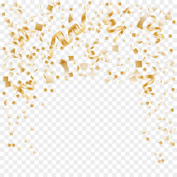 Christmas golden confetti falling shiny glitter Vector Image