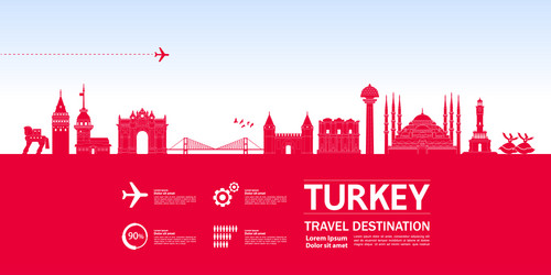 Turkey travel destination Royalty Free Vector Image