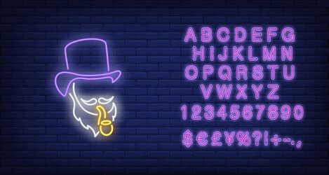 Dragon head neon sign Royalty Free Vector Image