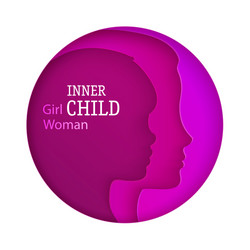 Inner child flat concept Royalty Free Vector Image