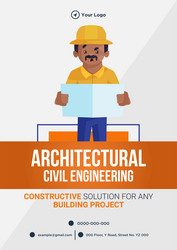 Flyer design of architectural civil engineering Vector Image