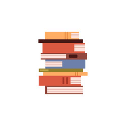 Stack of books school exam textbooks Royalty Free Vector