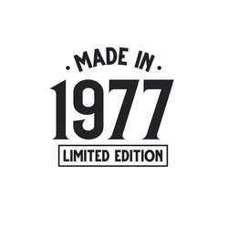 Made in 1978 all original parts Royalty Free Vector Image