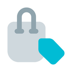 Price tag labelled on the carry bag Royalty Free Vector