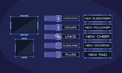 Streaming template information Royalty Free Vector Image