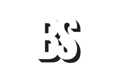 Alphabet letter combination bs b s with grunge Vector Image