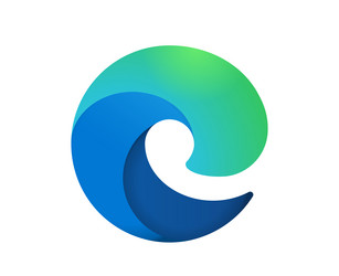 Microsoft edge browser brand logo symbol with name