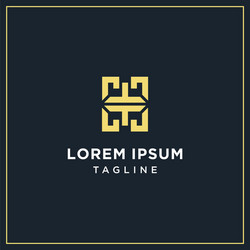 Wm or wh square logo Royalty Free Vector Image