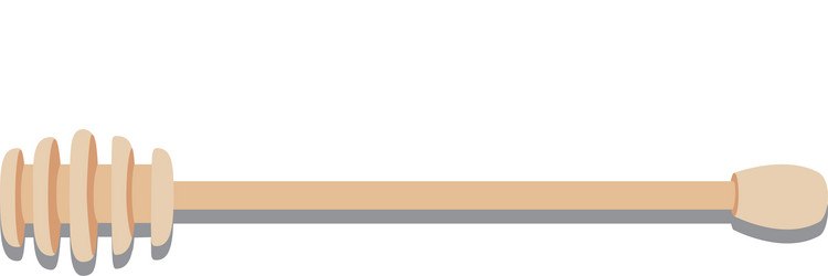 Honey dipper cartoon icon wooden spoon tool Vector Image