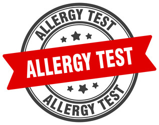 Allergic reaction stamp label Royalty Free Vector Image