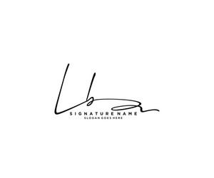 Letter lb signature logo template Royalty Free Vector Image