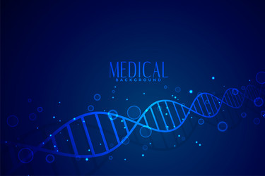 Blue dna background with medical and healthcare Vector Image