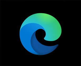 Microsoft edge browser brand logo symbol with name