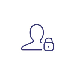 Data person icon simple user privacy Royalty Free Vector