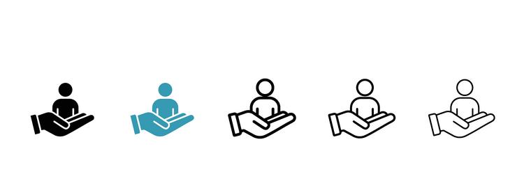 Customer retention icon set client care logo Vector Image