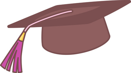 Graduation study hat Royalty Free Vector Image
