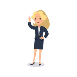 Young business woman cartoon manager character Vector Image