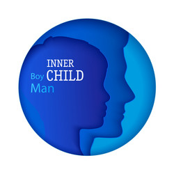 Concept of inner child Royalty Free Vector Image