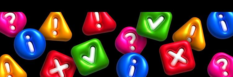 Realistic banner with inflated 3d signs Royalty Free Vector