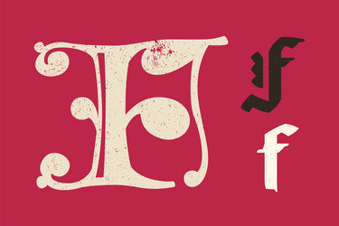Letter F Gothic Vector Images (86)