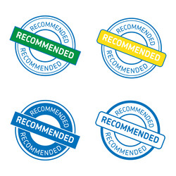 Graphic rubber stamp of recommended Royalty Free Vector