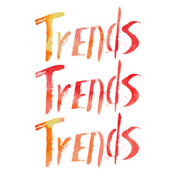 Watercolor lettering trends Royalty Free Vector Image